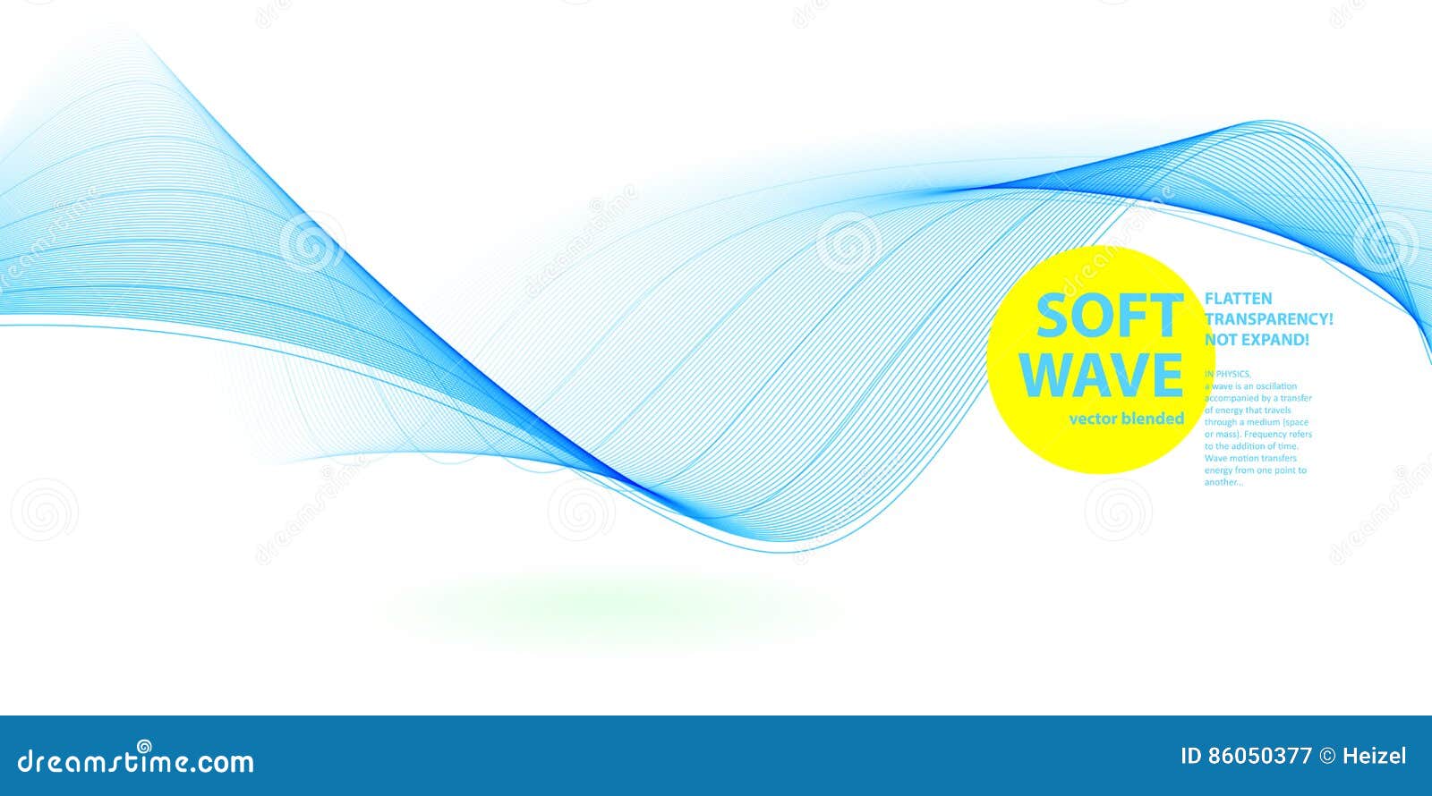 Abstract Blue Wave Template Stock Vector - Illustration of modern ...
