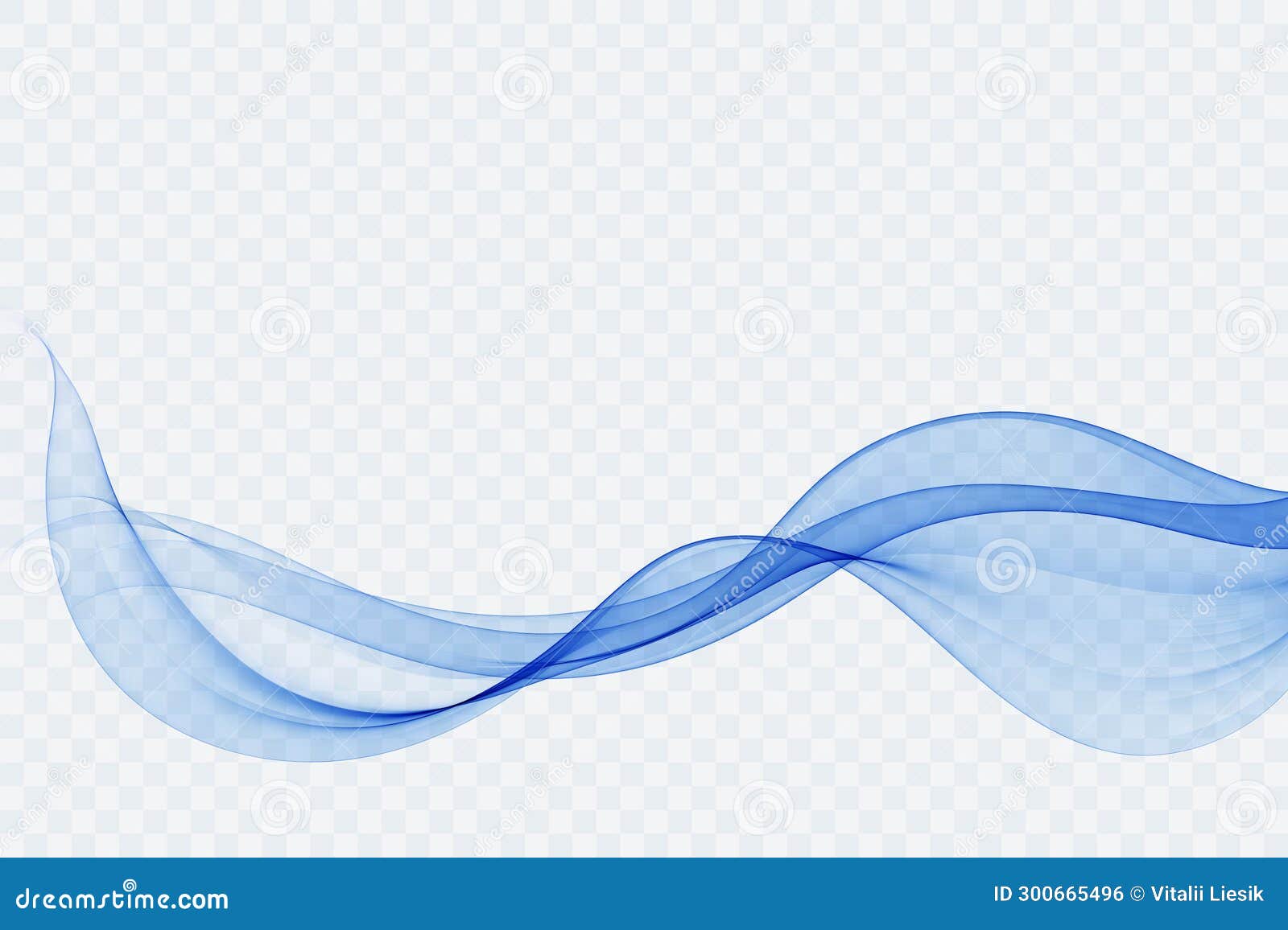 Abstract Blue Wave on a Transparent Background. Stock Photo - Image of ...
