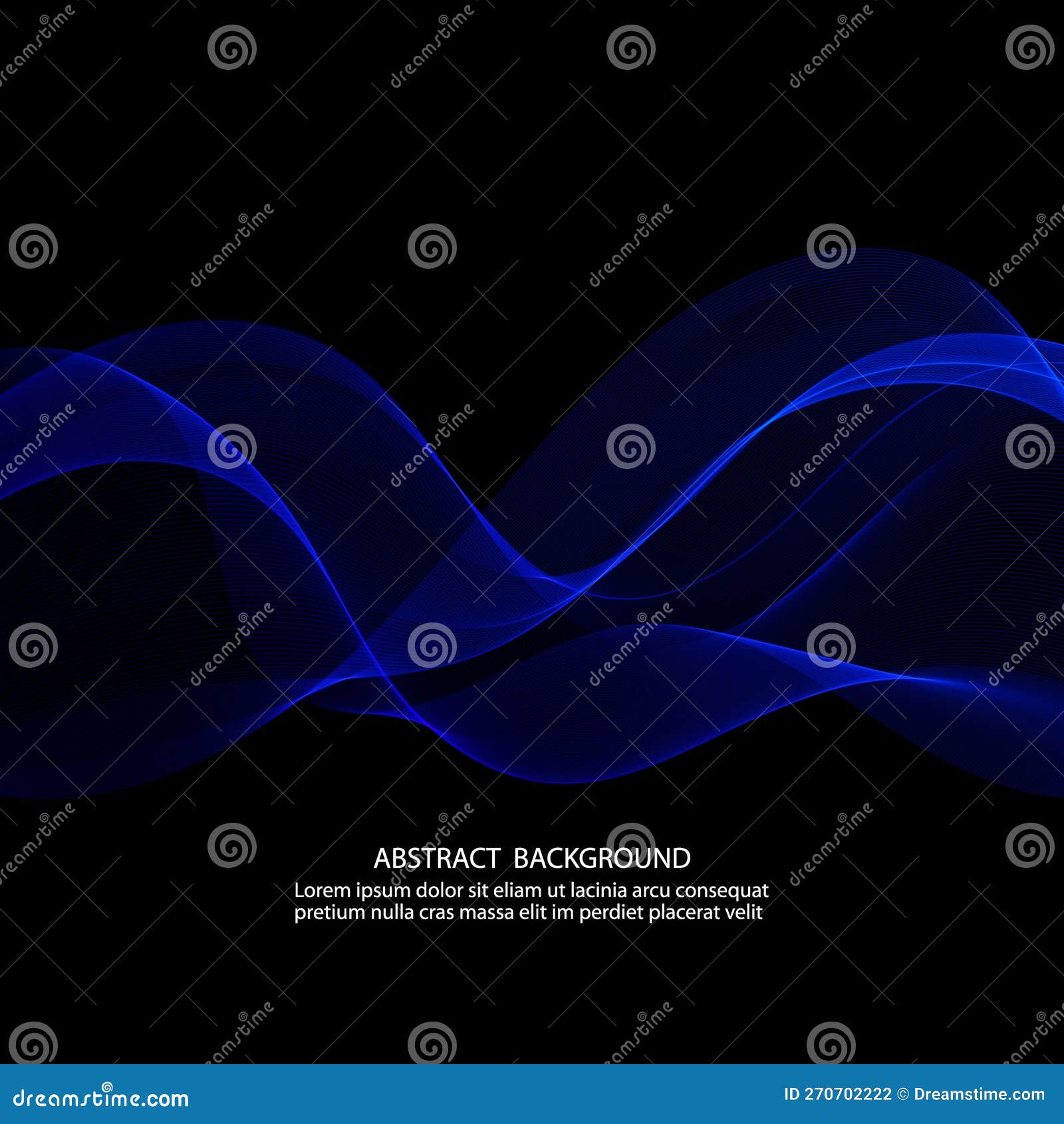 Abstract Blue Wave Transparent Horizontal Wave Lines Stock Illustration ...