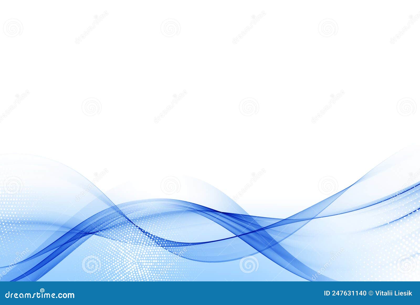 Abstract Blue Wave Vector Background for Brochure Design Project ...