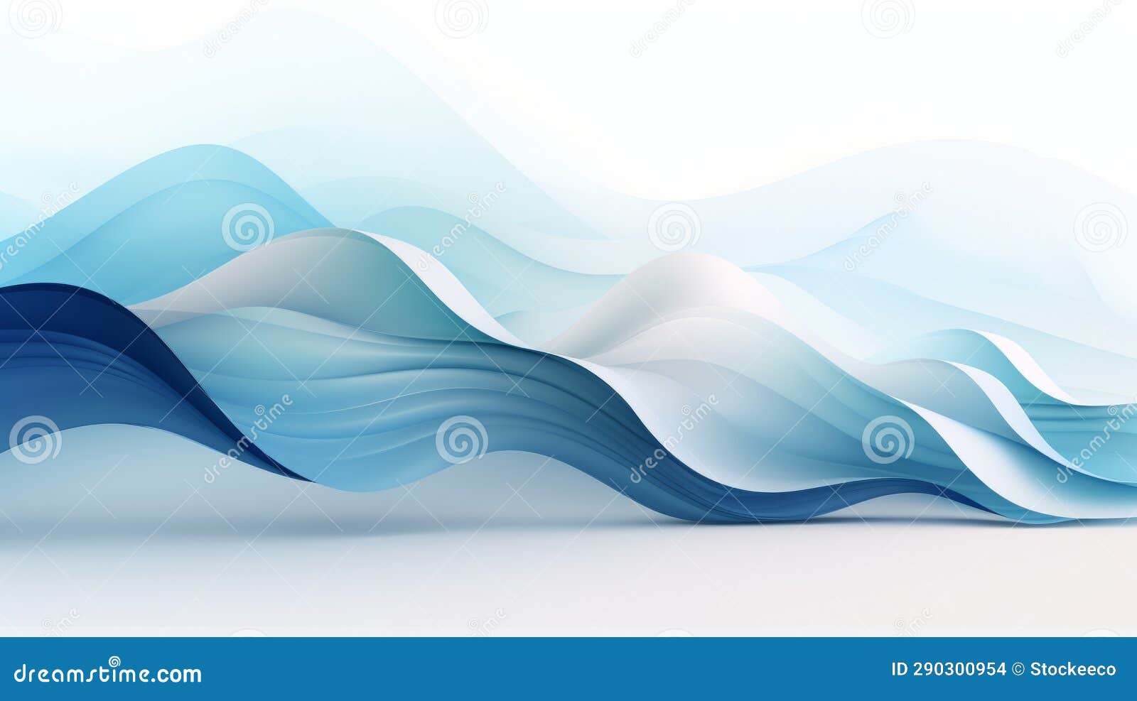 Abstract Blue Wave Vector Background for February Stock Illustration ...
