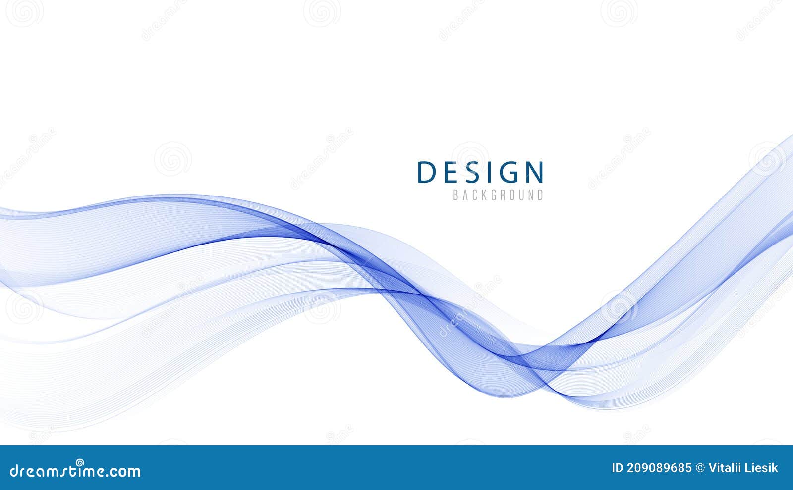 Abstract Blue Wave Vector Background Futuristic Waves Background Stock ...