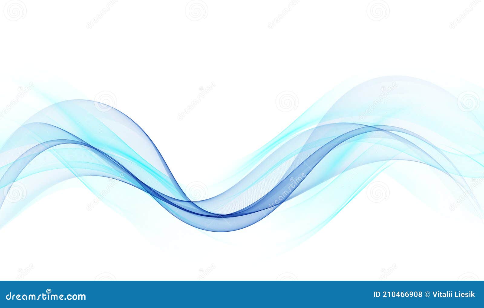 Abstract Blue Wave Vector Background Blue Waves Flow Stock Vector ...