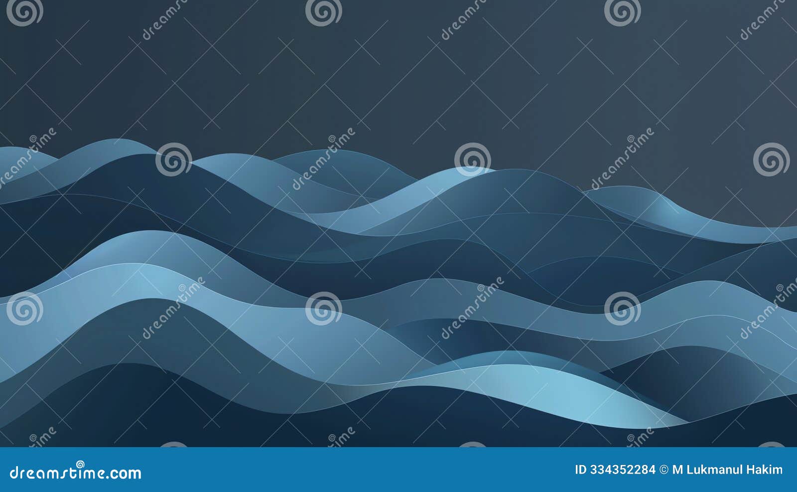 Abstract Blue Wave Vector Design, Ideal for Modern Water Themed ...