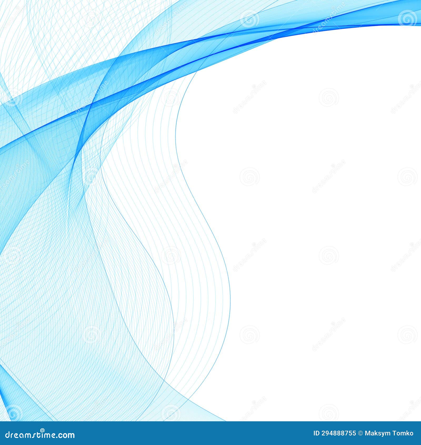 Abstract Blue Wave. Vector Graphics. Layout for Advertising ...