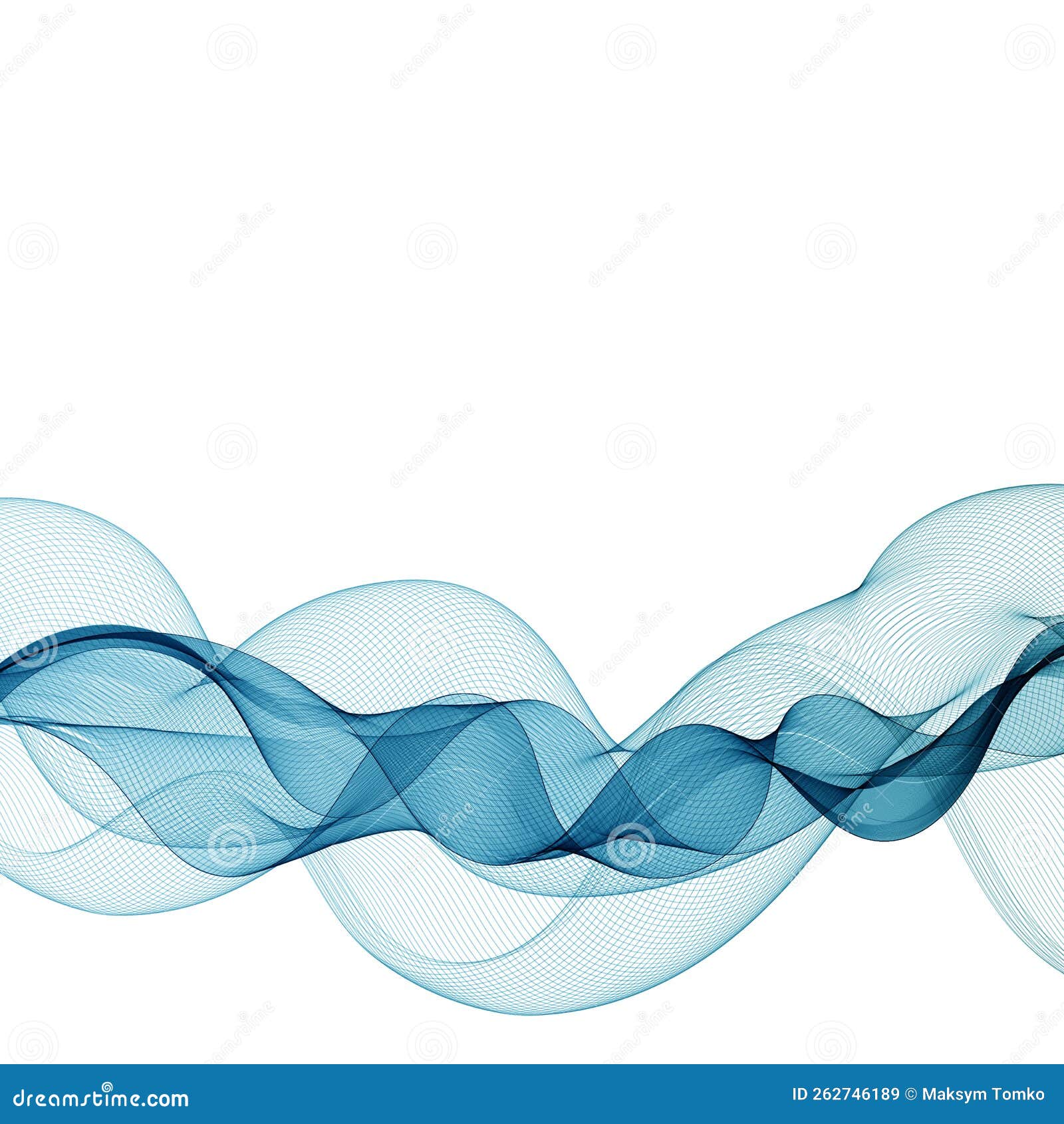Abstract Blue Wave. Vector Template. Decor Element. Eps 10 Stock ...