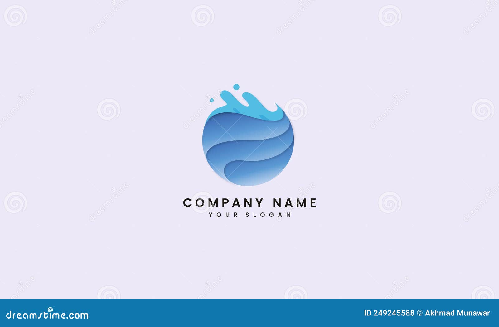 Abstract Blue Wave and Water Logo Design Stock Vector - Illustration of ...