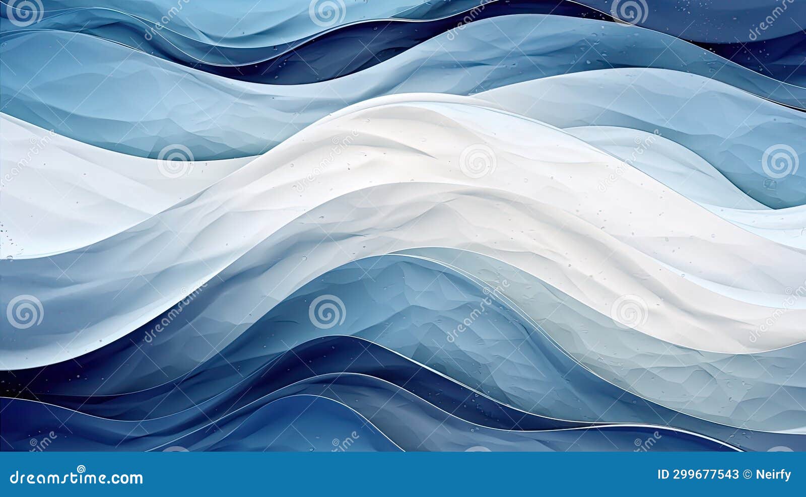 Abstract Blue Waves Background Stock Illustration - Illustration of ...