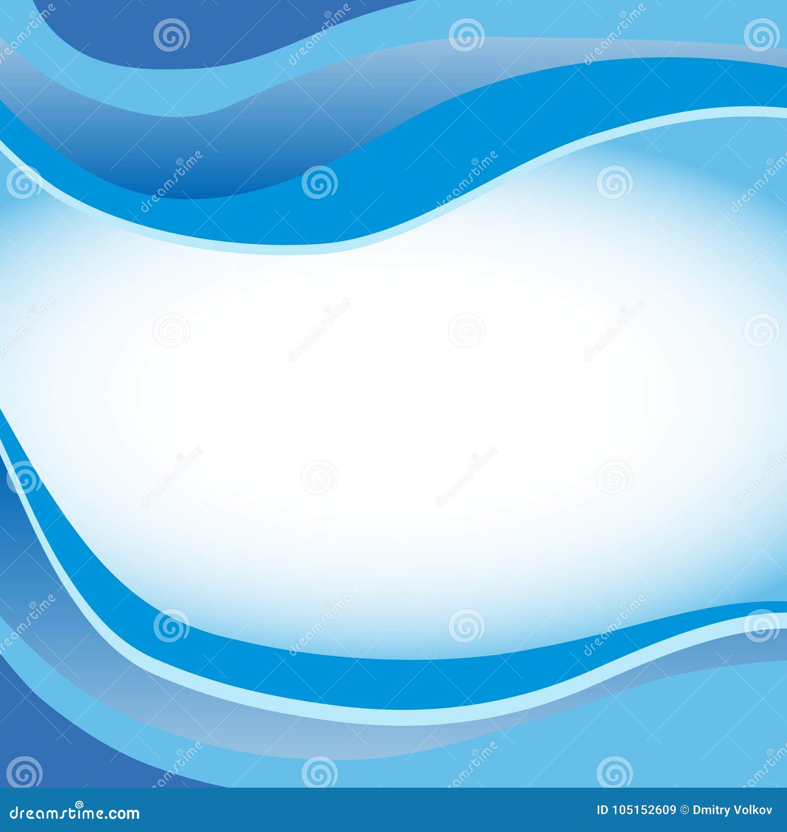 Abstract Blue Waves, Blue Waves from the Top and Bottom, Abstraction ...