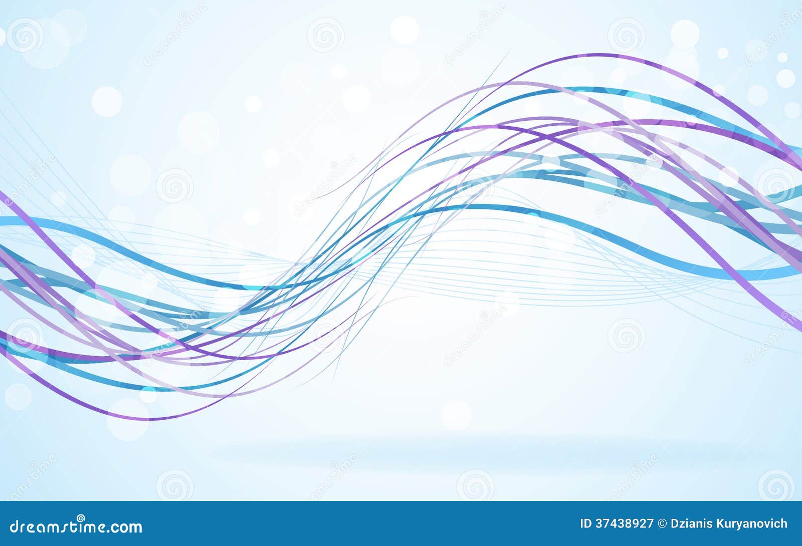 Abstract Blue Waves - Data Stream Concept Stock Vector - Illustration ...