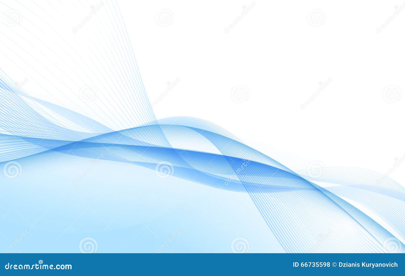 Abstract Blue Waves - Data Stream Concept. Vector Stock Vector ...