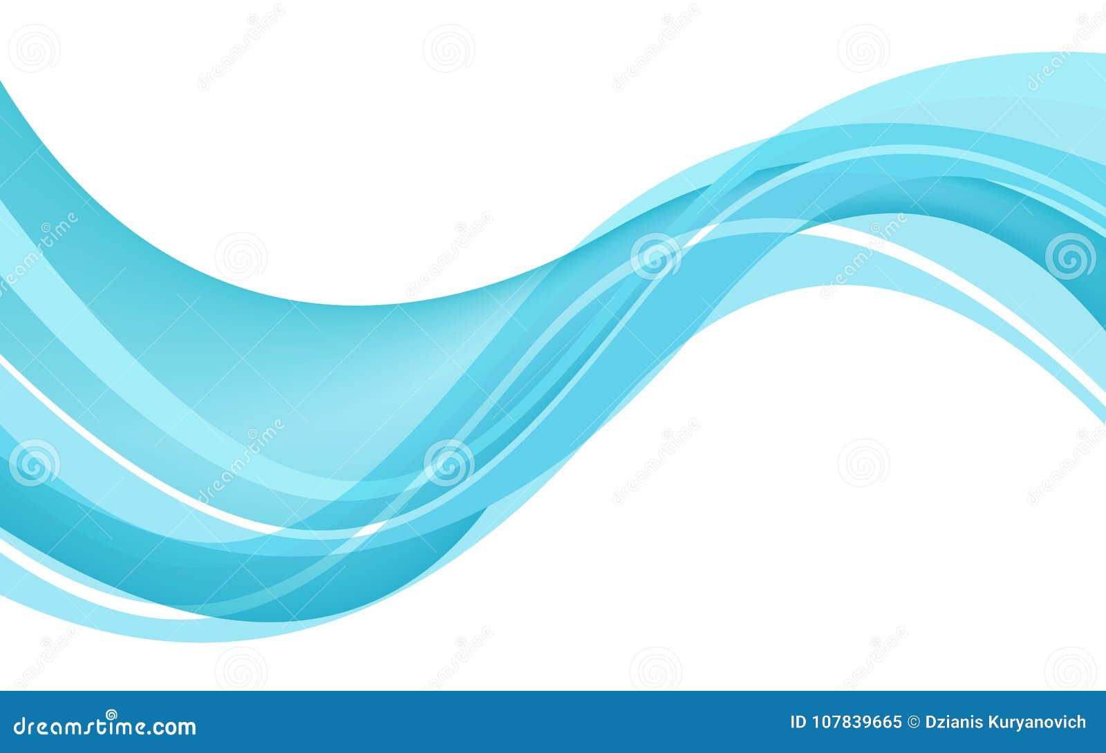 Abstract Blue Waves - Data Stream Concept. Vector Illustration Stock ...