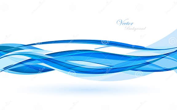 Abstract Blue Waves - Data Stream Concept. Vector Illustration Stock ...