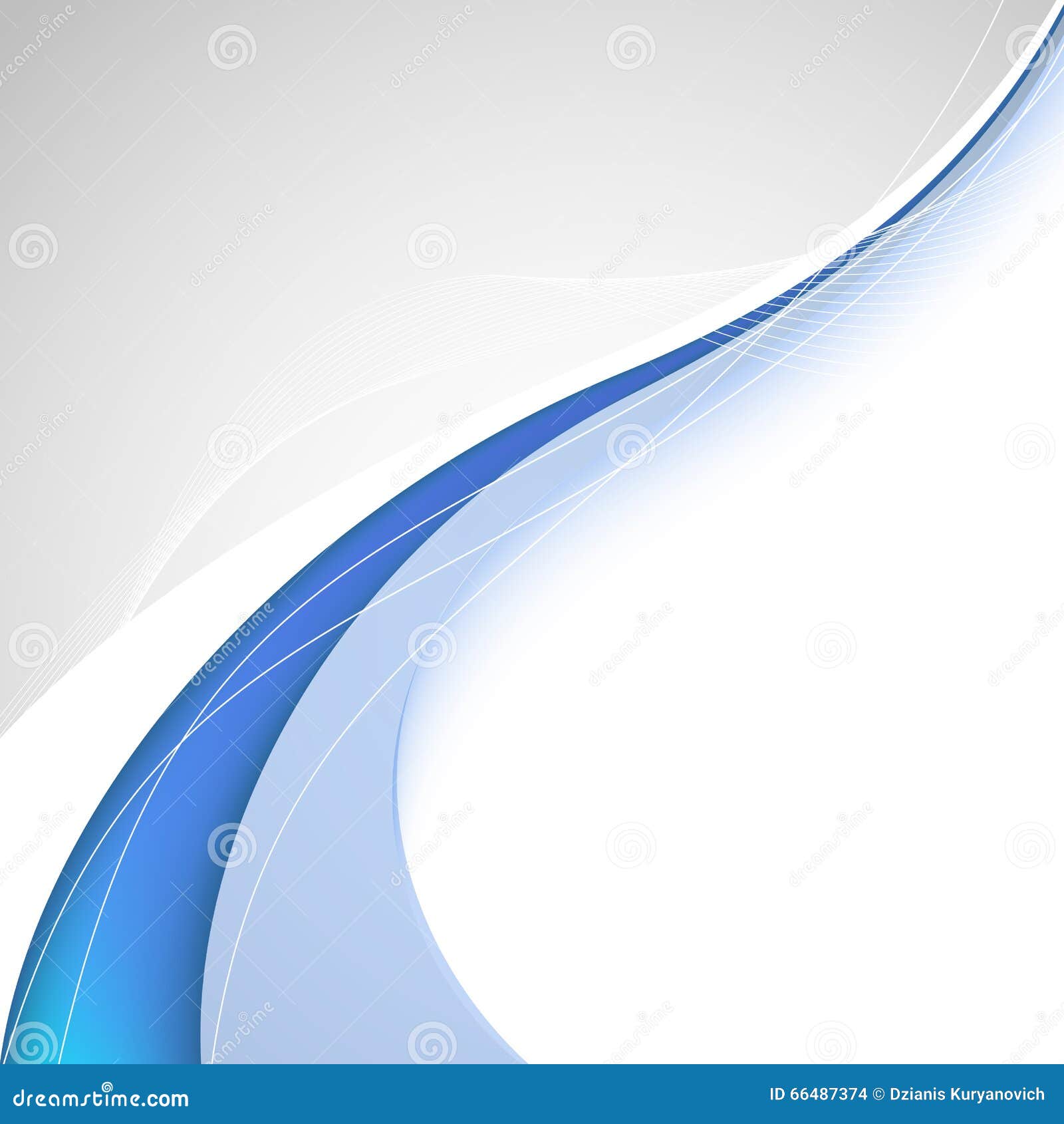 Abstract Blue Waves - Data Stream Concept. Vector Illustration Stock ...