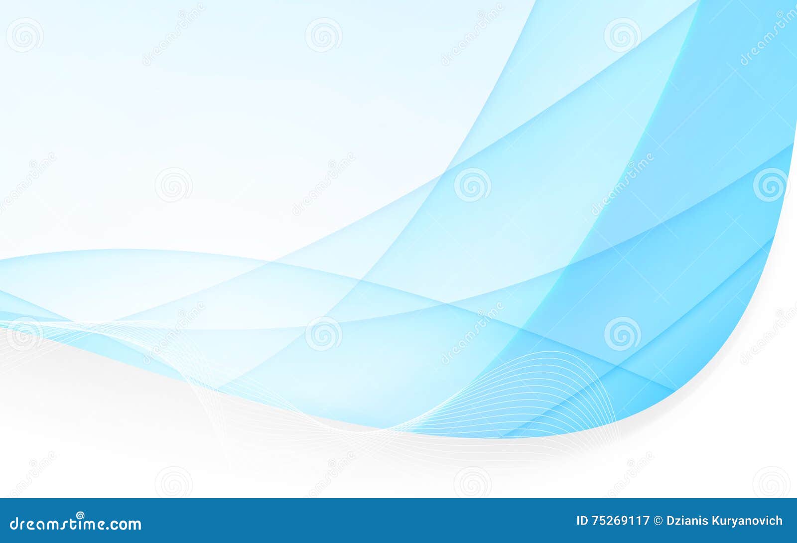 Abstract Blue Waves - Data Stream Concept. Vector Illustration Stock ...