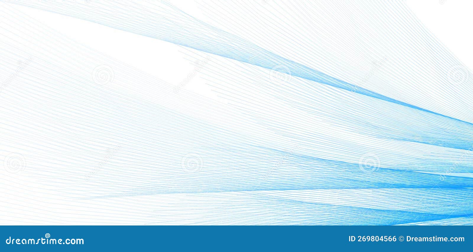Abstract Blue Waves Flow on White Background Stock Illustration ...
