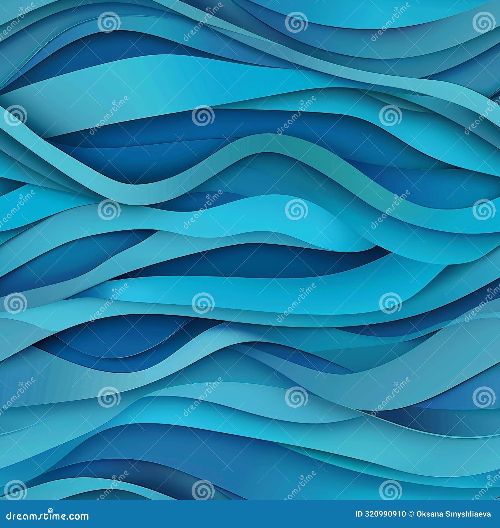 Abstract Blue Waves Layered Background Design Stock Photo - Image of ...