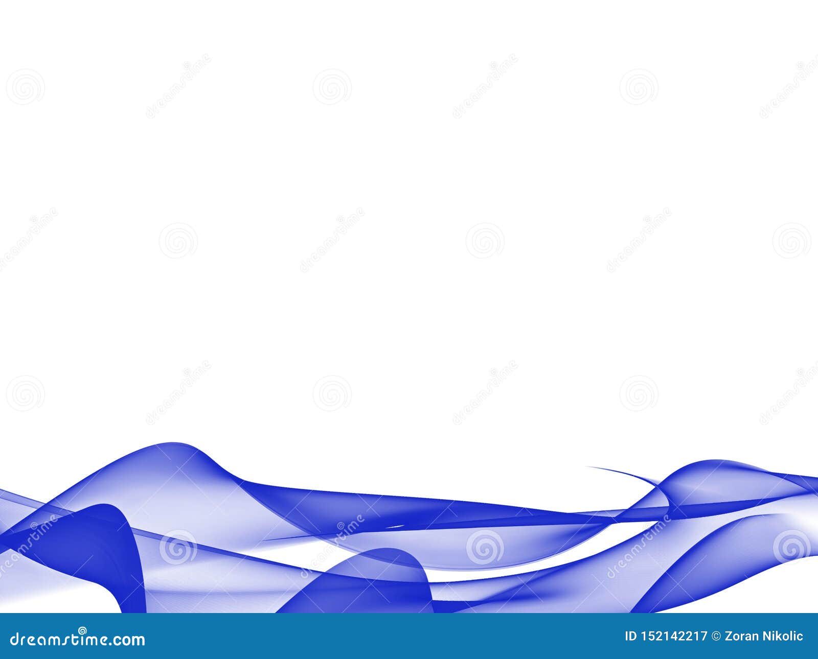 Abstract Blue Waves Line , White Background Stock Illustration ...