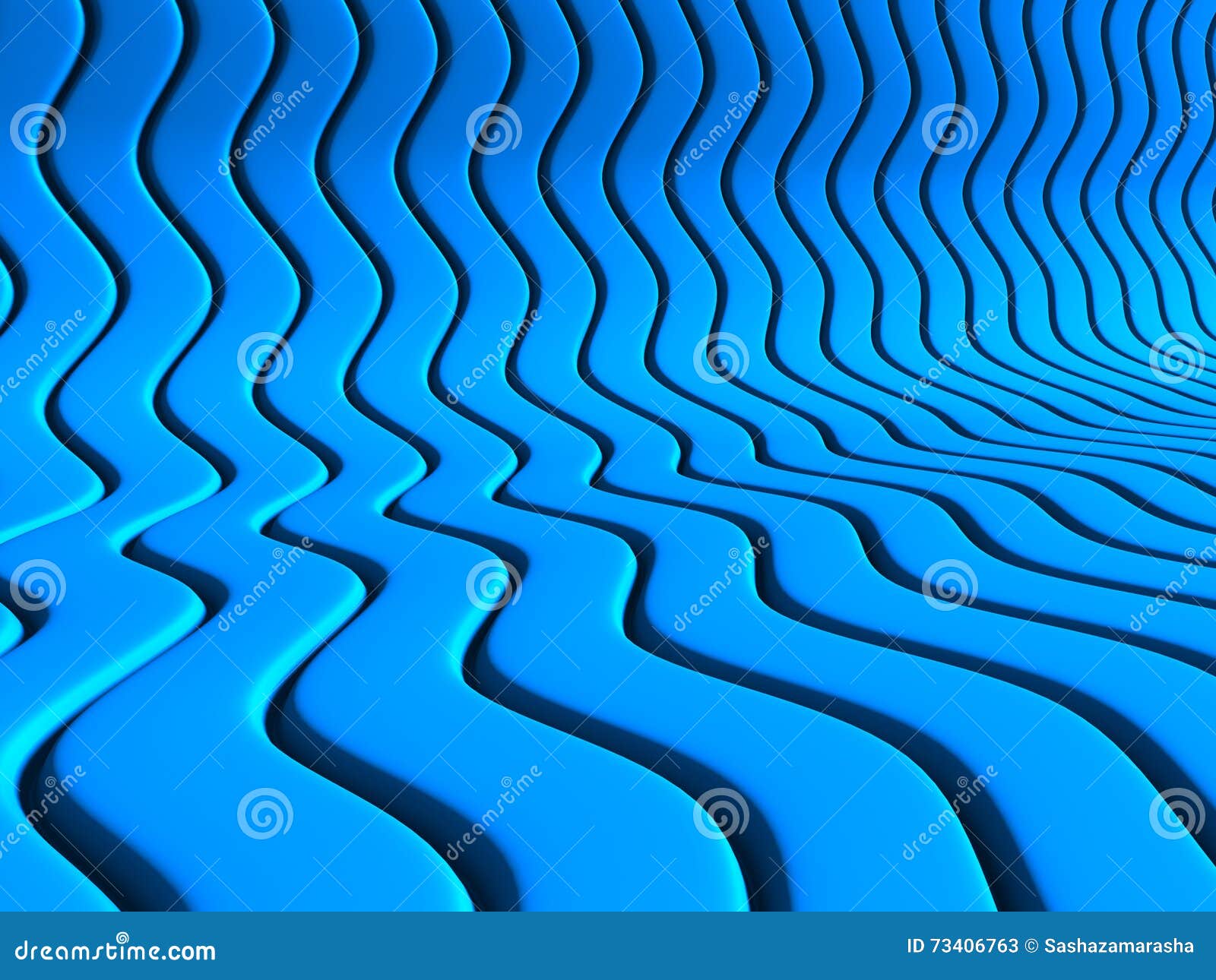 Abstract Blue Waves Stripe Pattern Background Stock Illustration ...