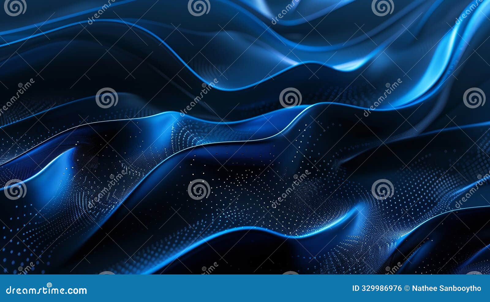 Abstract Blue Waves with a Subtle Glowing Effect. Perfect for ...