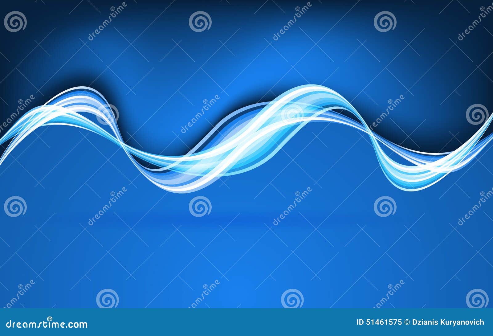 Abstract Blue Waves. Vector Illustration Stock Vector - Illustration of ...