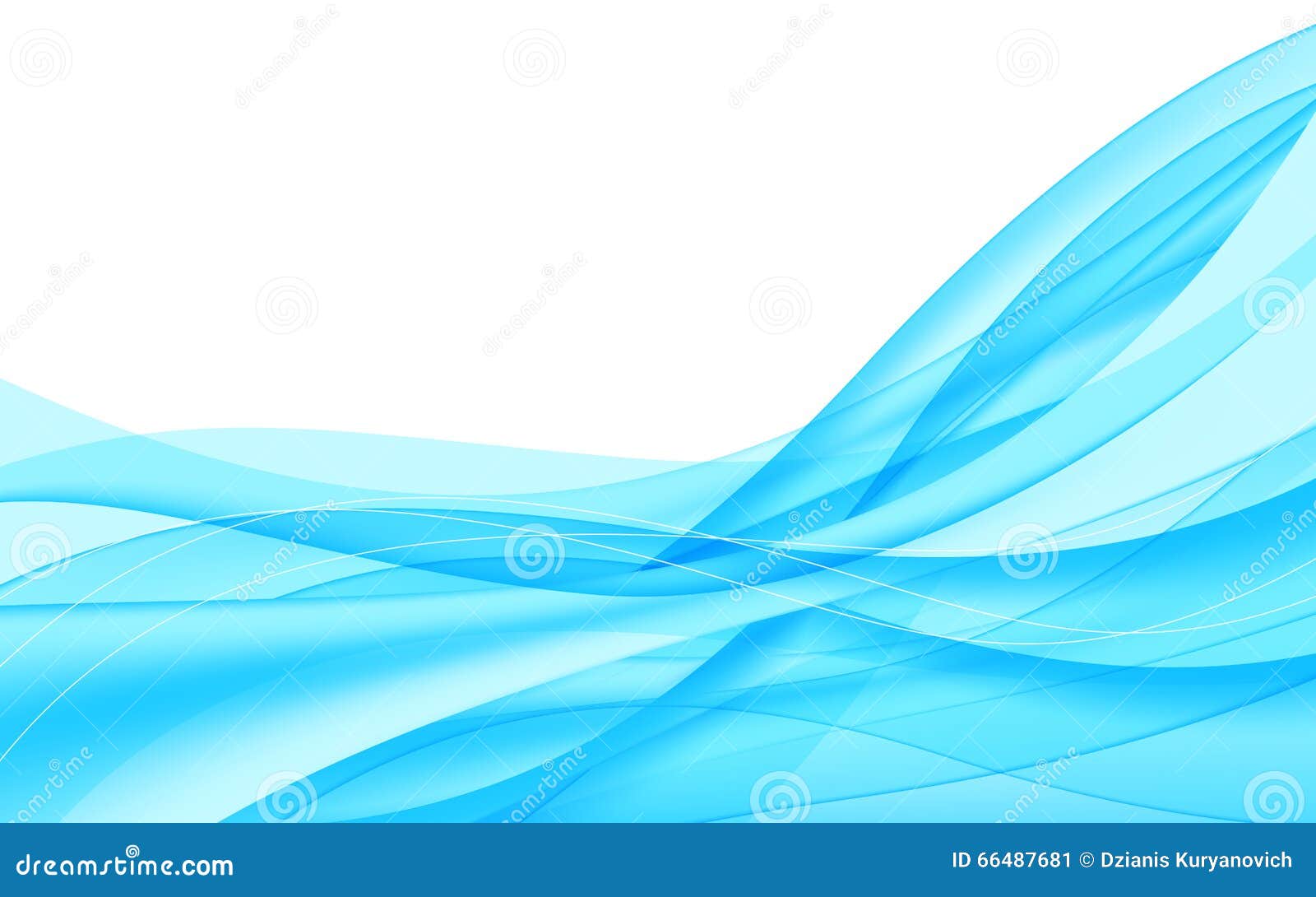 Abstract Blue Waves. Vector Illustration Stock Vector - Illustration of ...