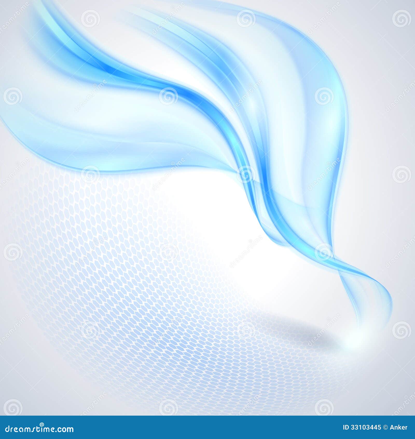 Abstract Blue Waving Background Stock Vector - Illustration of motion ...