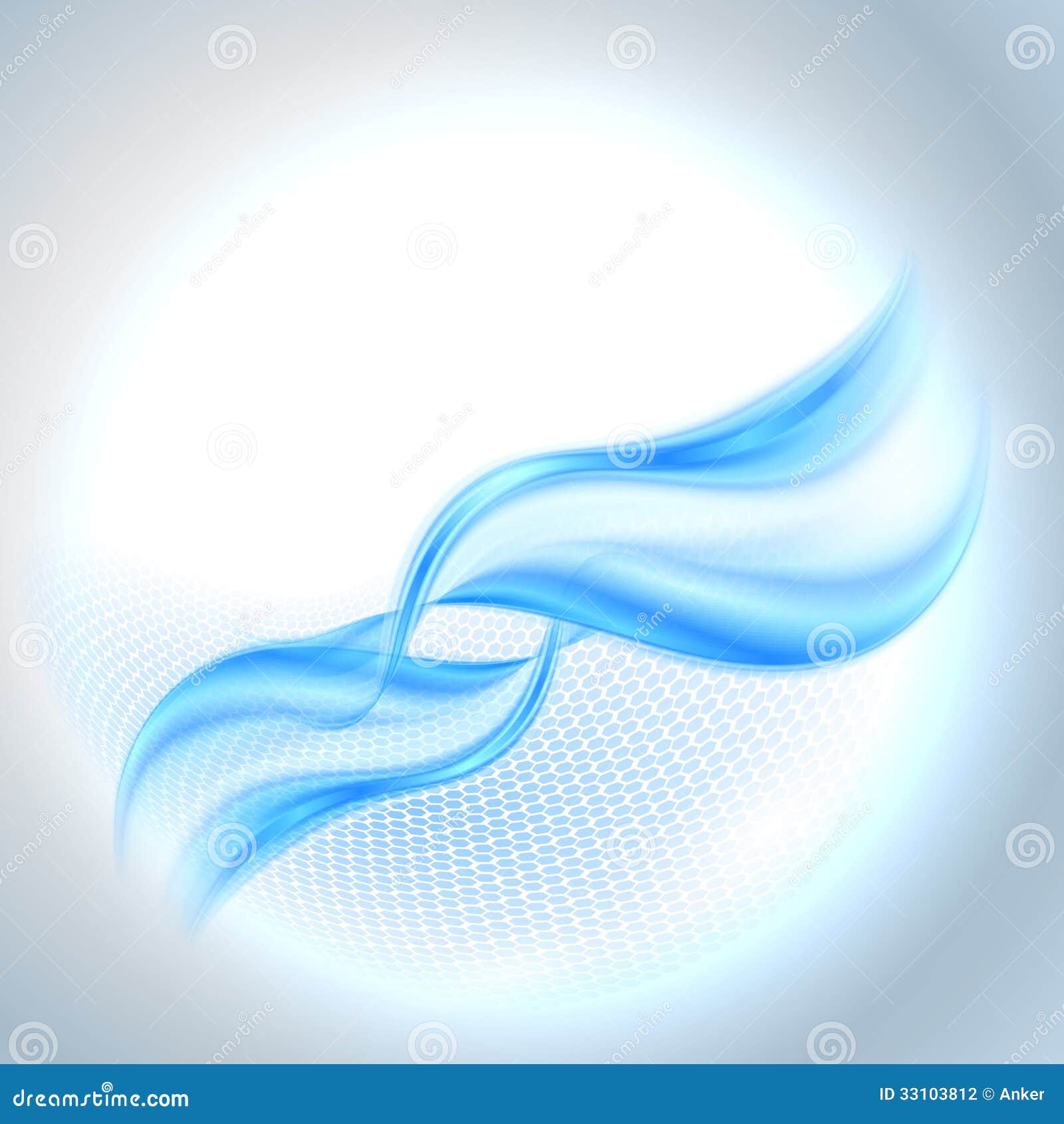 Abstract Blue Waving Background Stock Vector - Illustration of effect ...