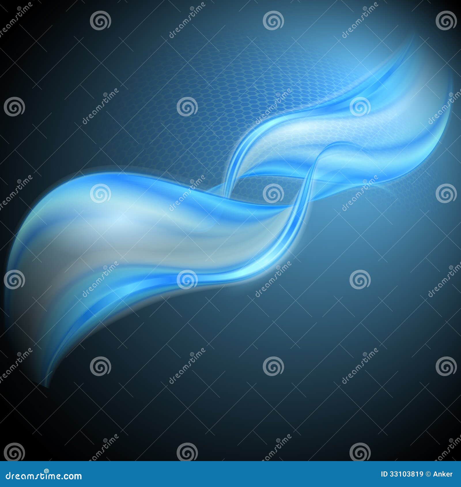 Abstract Blue Waving Background Stock Vector - Illustration of bright ...