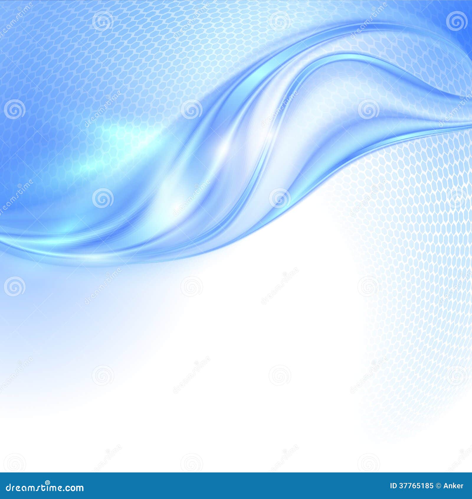 Abstract Blue Waving Background Stock Vector - Illustration of design ...