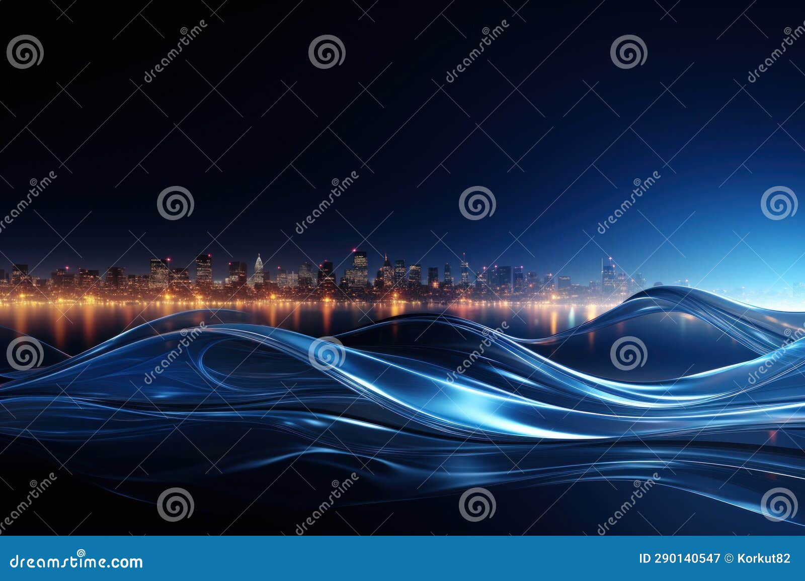 Abstract Blue Wavy Background Stock Illustration - Illustration of ...