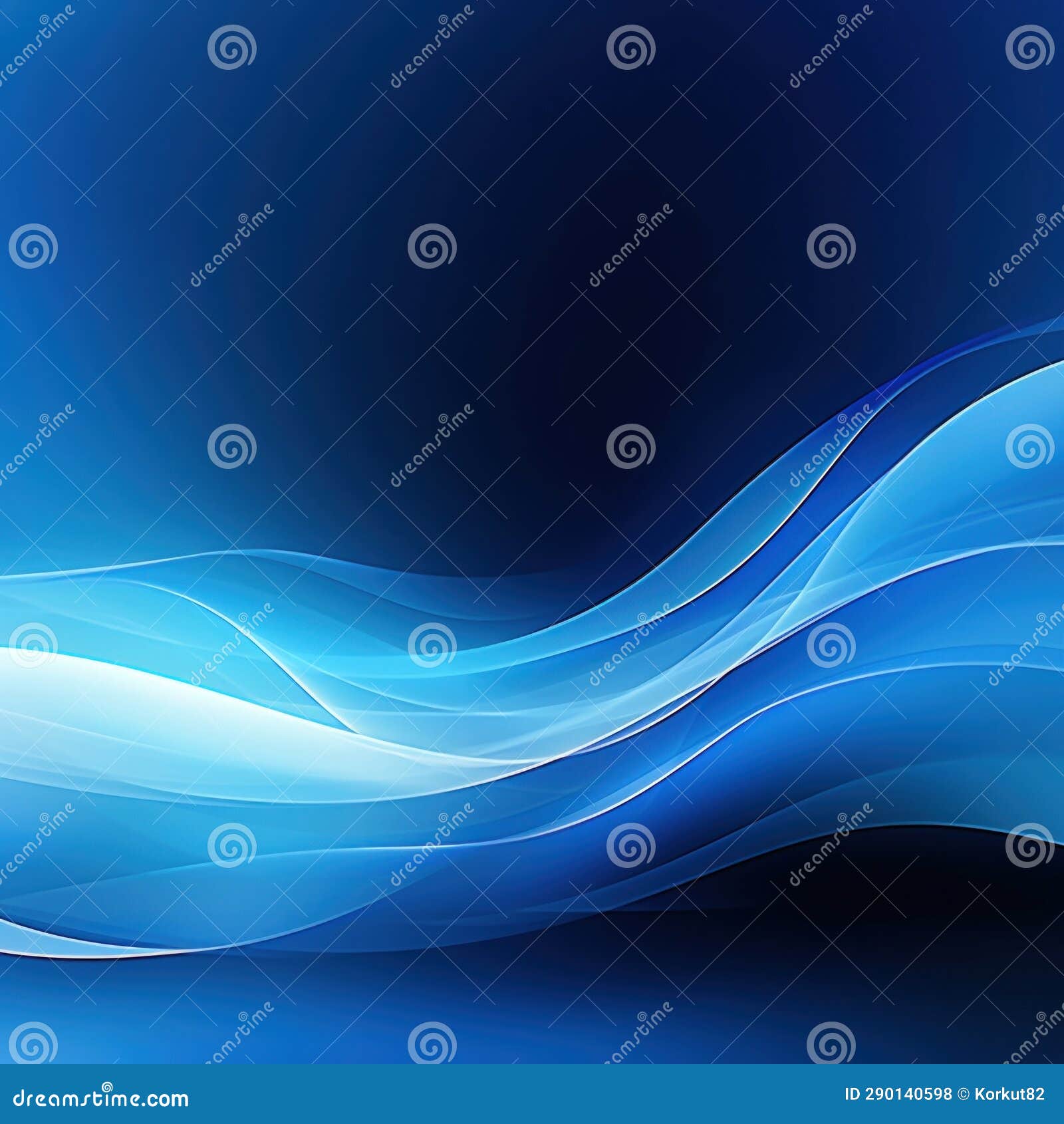 Abstract Blue Wavy Background Stock Illustration - Illustration of ...
