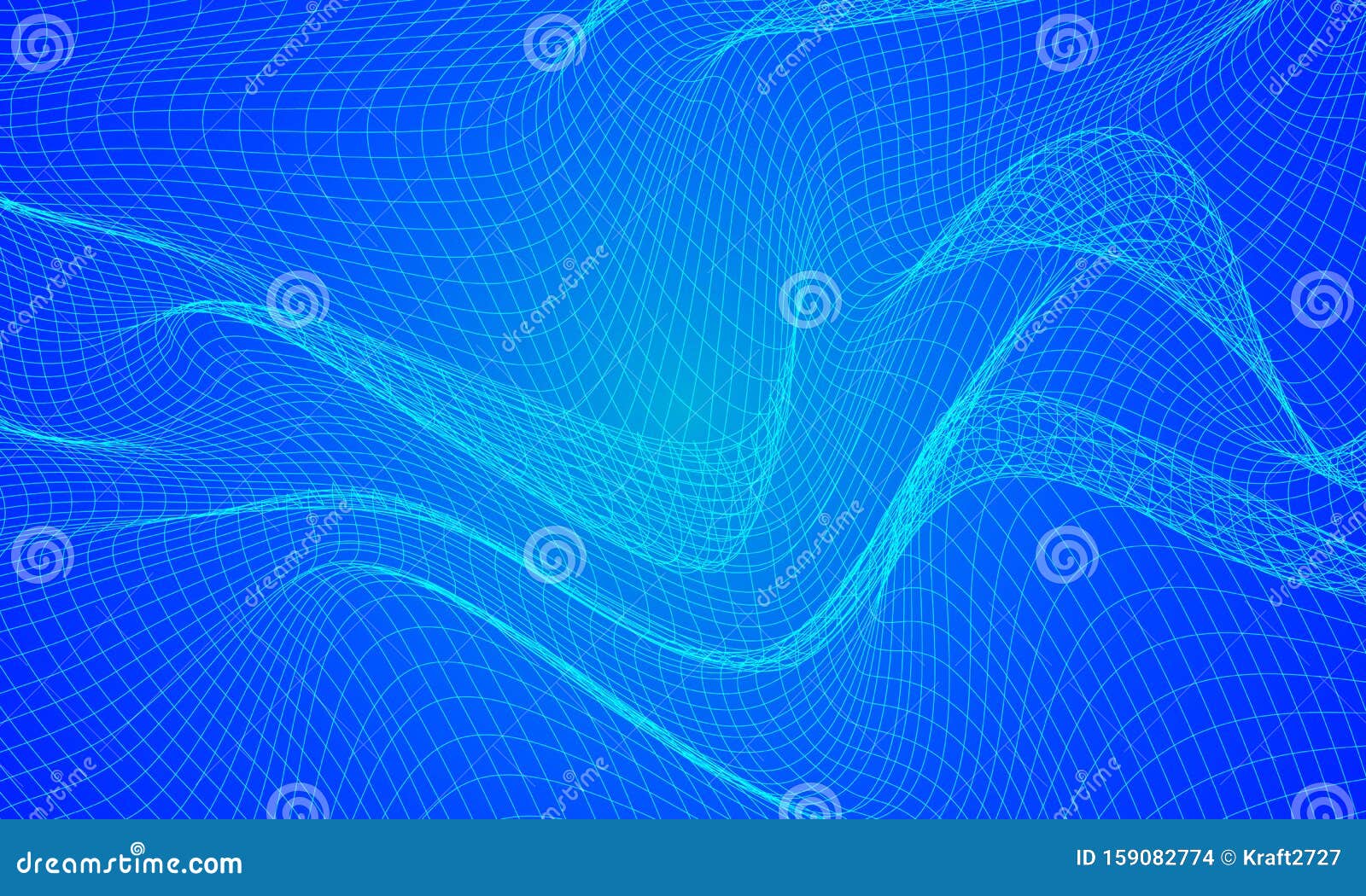 Abstract Blue Wavy Background Stock Vector - Illustration of bright ...