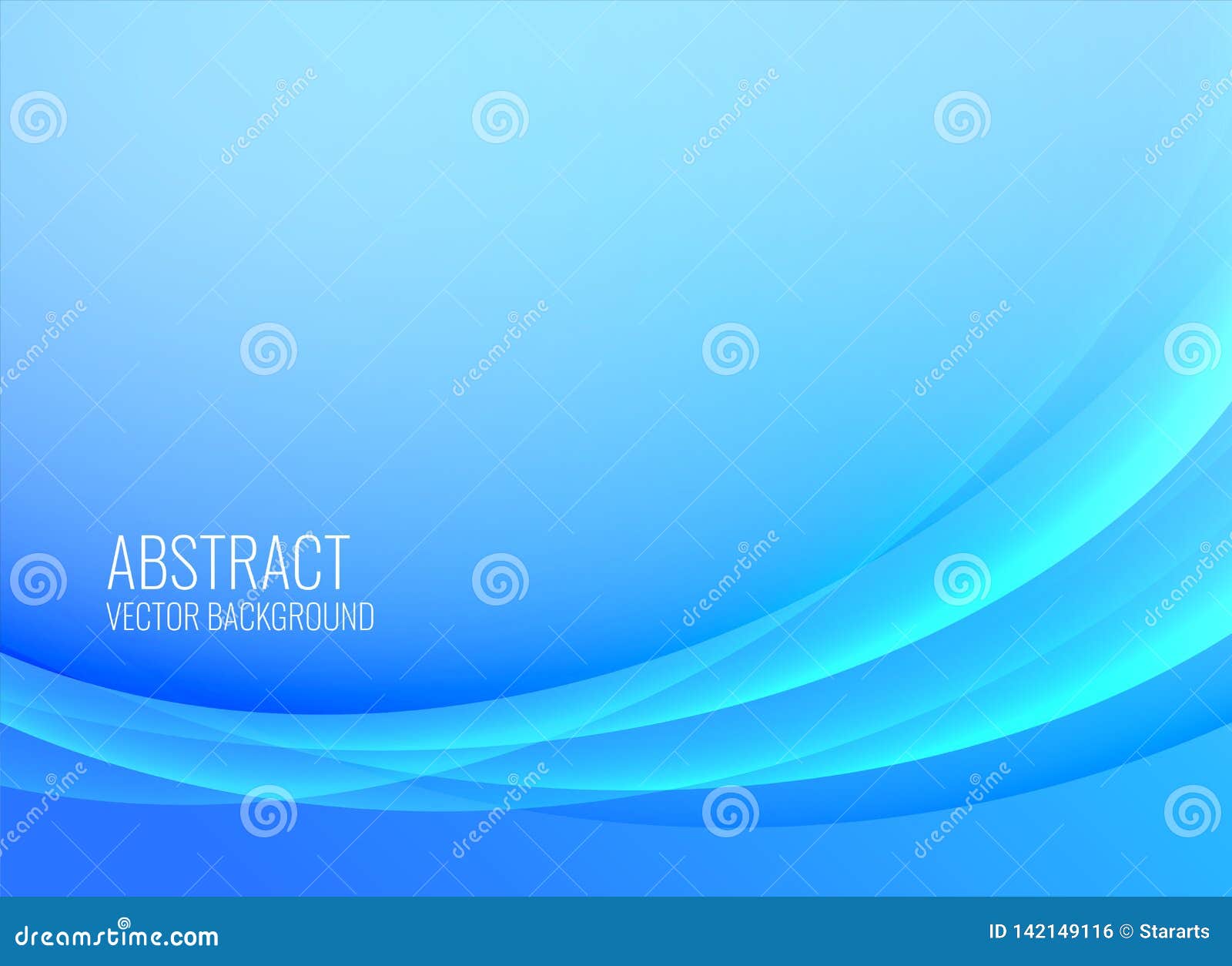 Abstract Blue Wavy Background Design Stock Vector - Illustration of ...