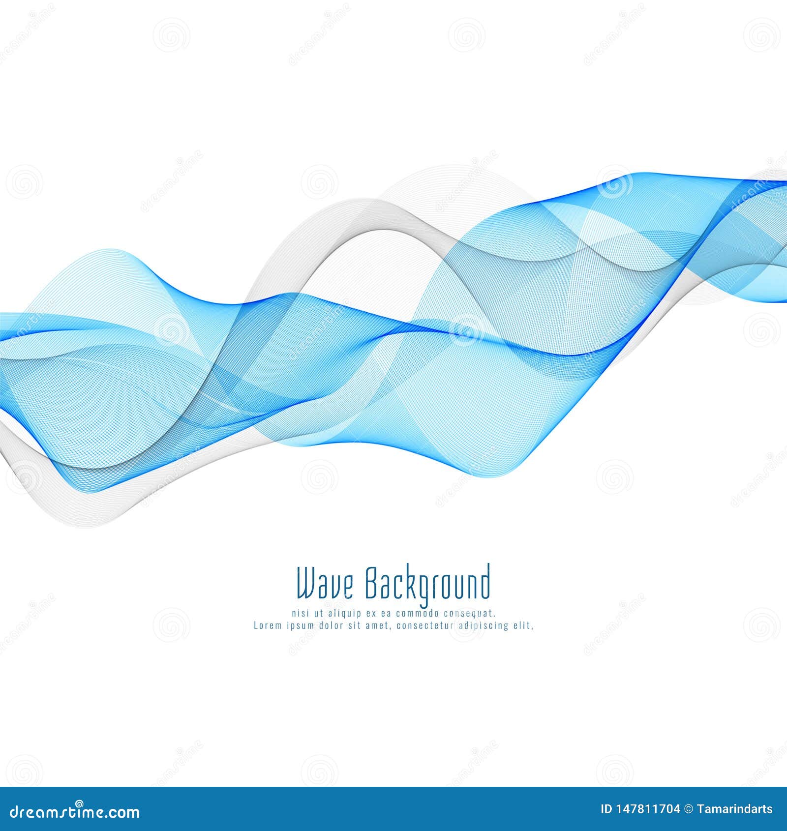 Abstract Blue Wavy Background Design Stock Vector - Illustration of ...