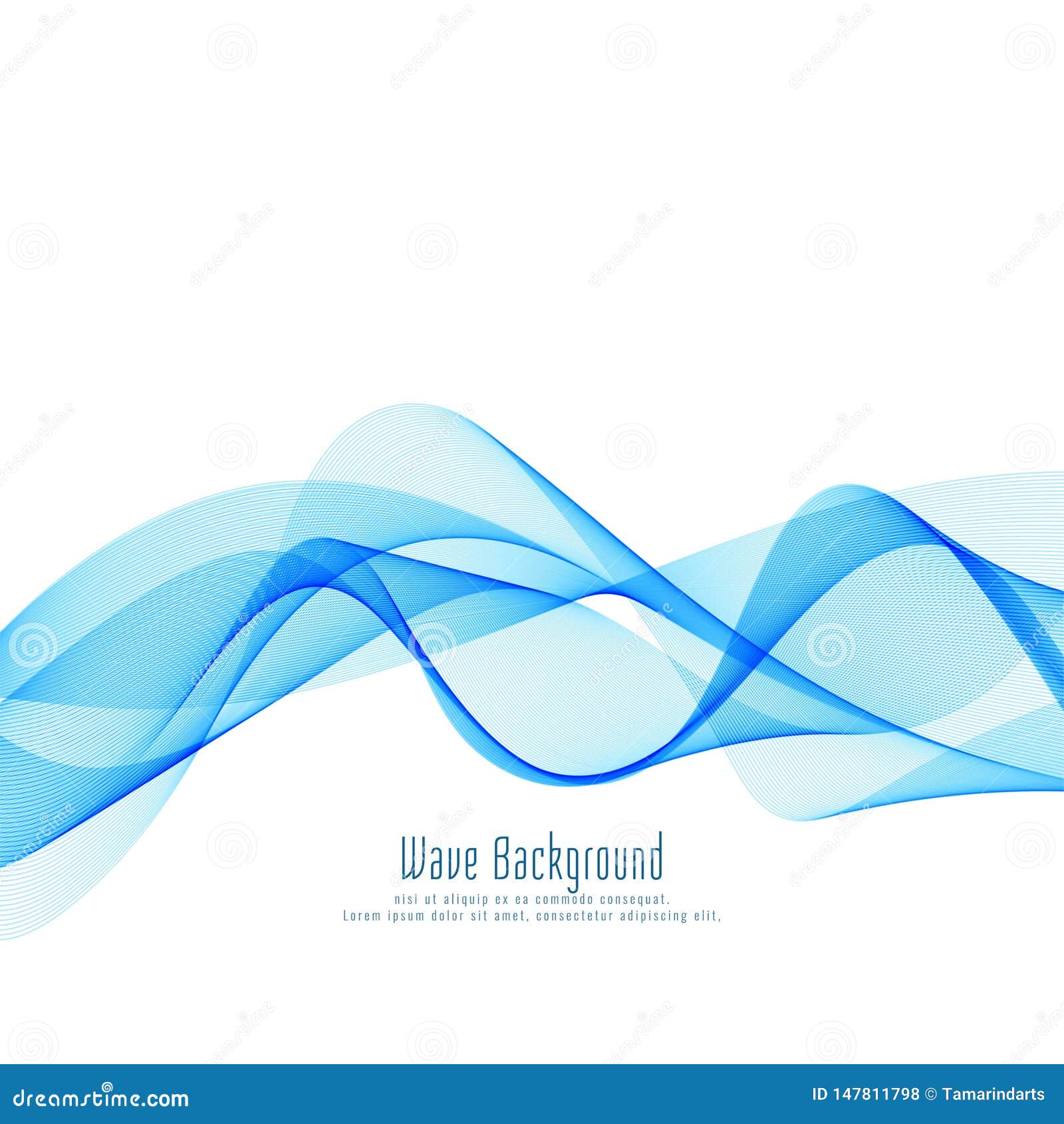 Abstract Blue Wavy Background Design Stock Vector - Illustration of ...