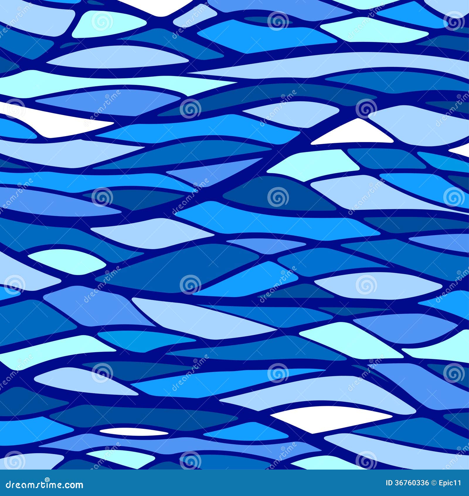 Abstract Blue Wavy Background Stock Illustration - Illustration of ...