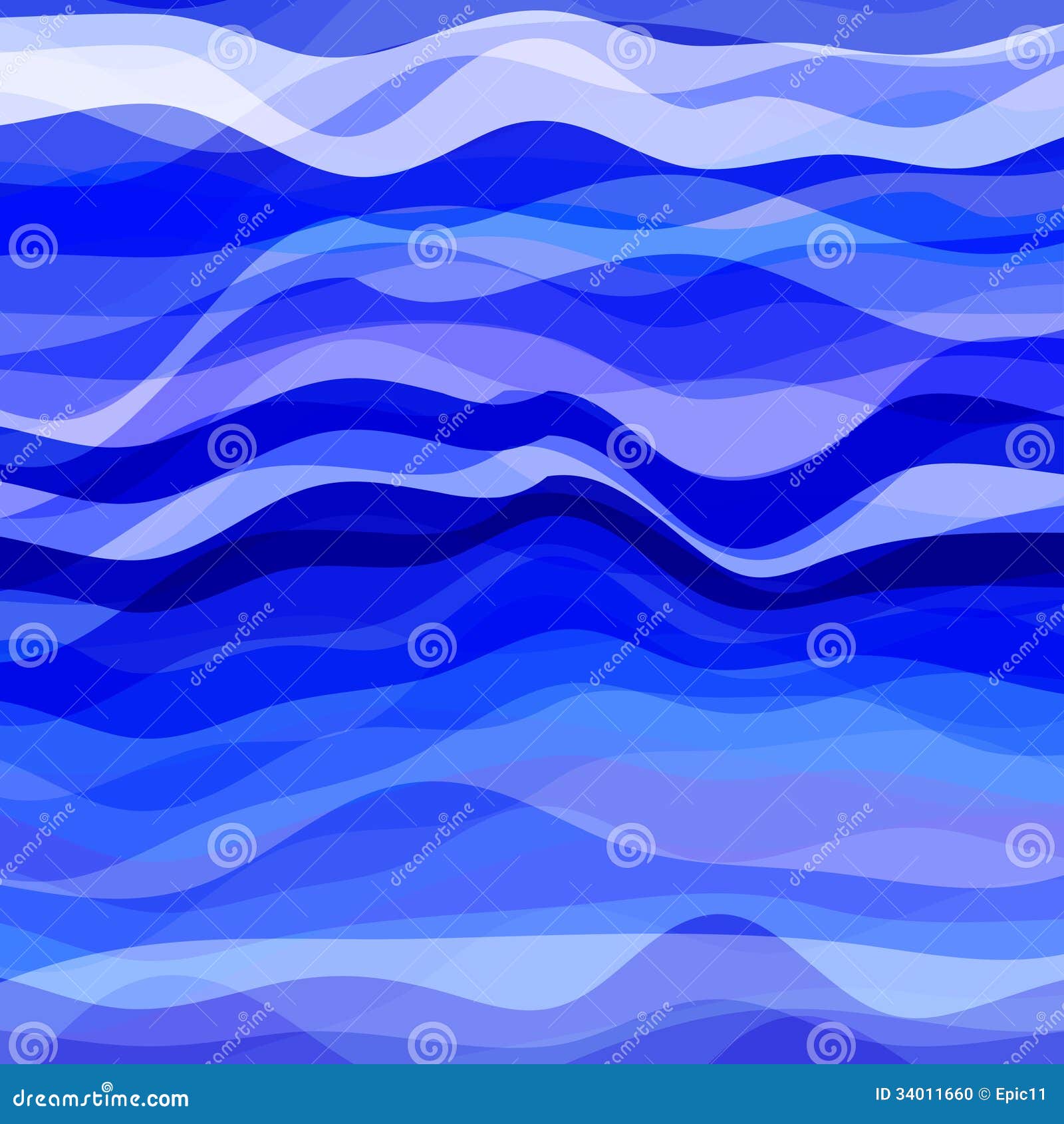 Abstract Blue Wavy Background Stock Vector - Illustration of digitally ...