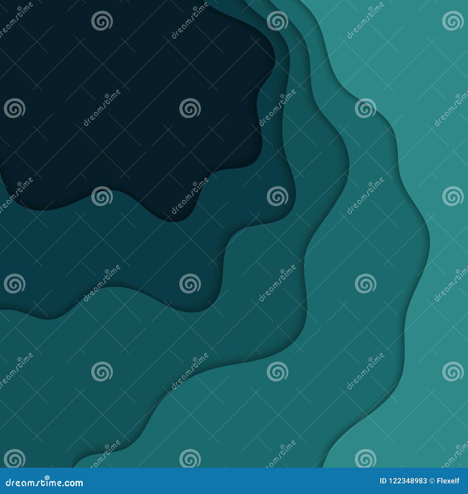 Abstract Blue Wavy Background. Stock Vector - Illustration of ...