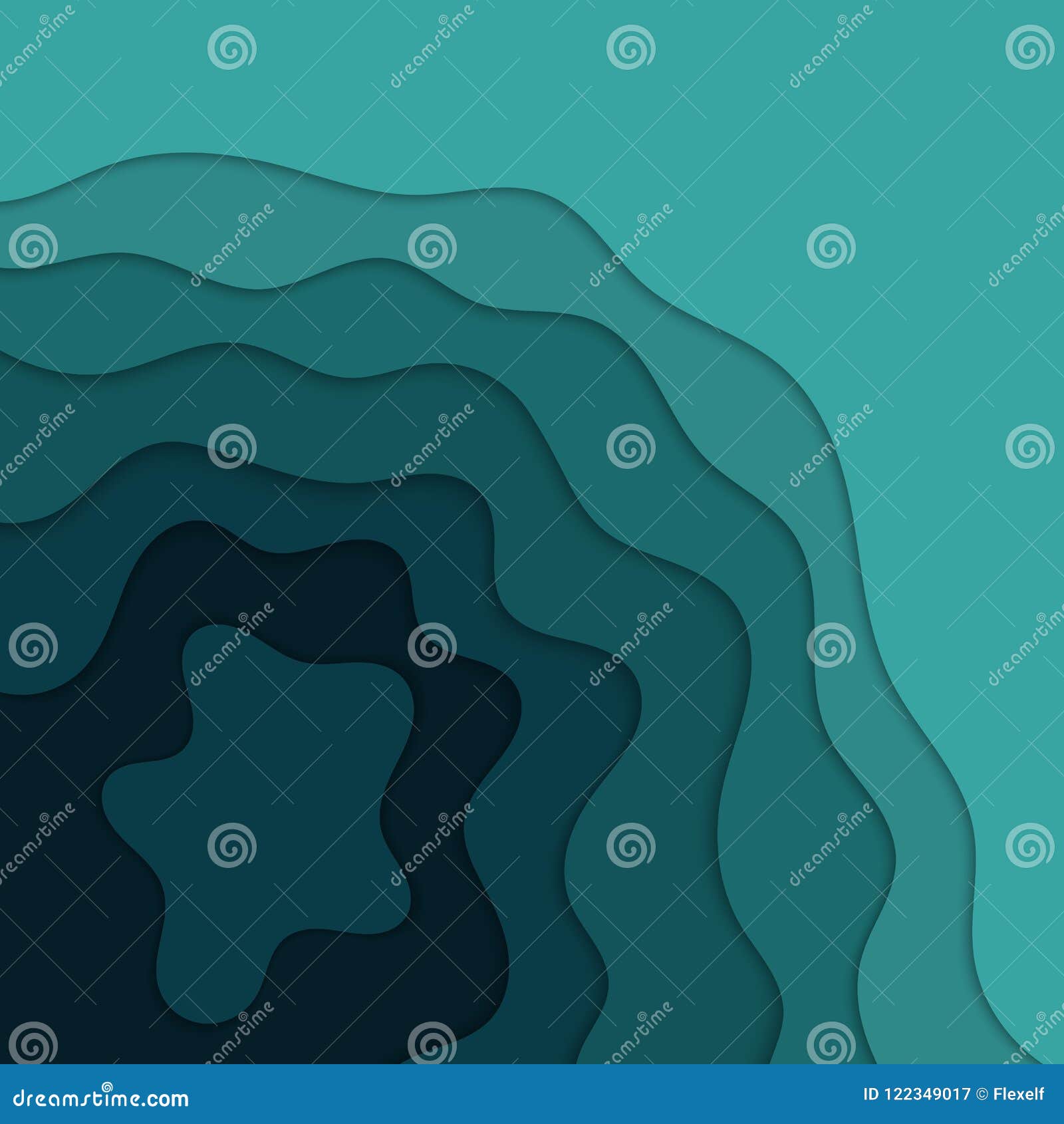 Abstract Blue Wavy Background. Stock Vector - Illustration of applique ...