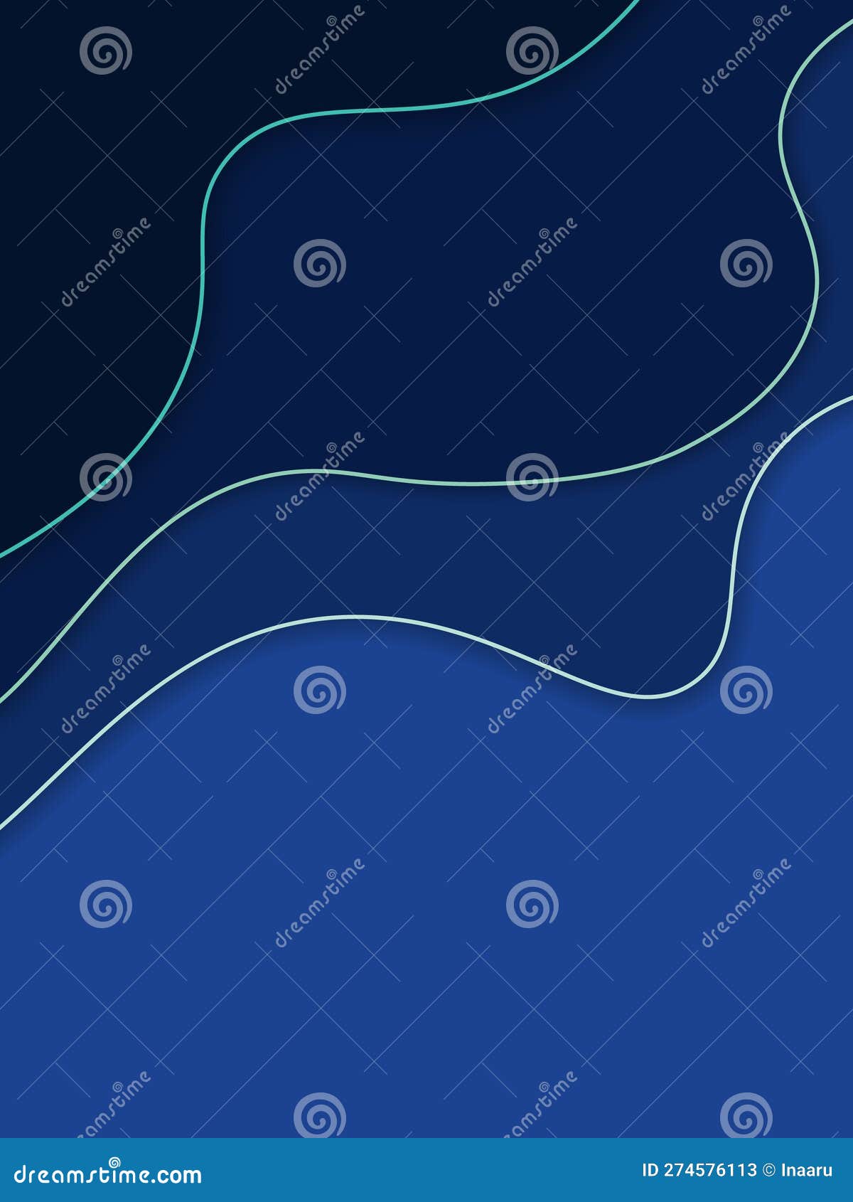 Abstract Blue Wavy Background in Paper Cut-out Style. Stock Vector ...