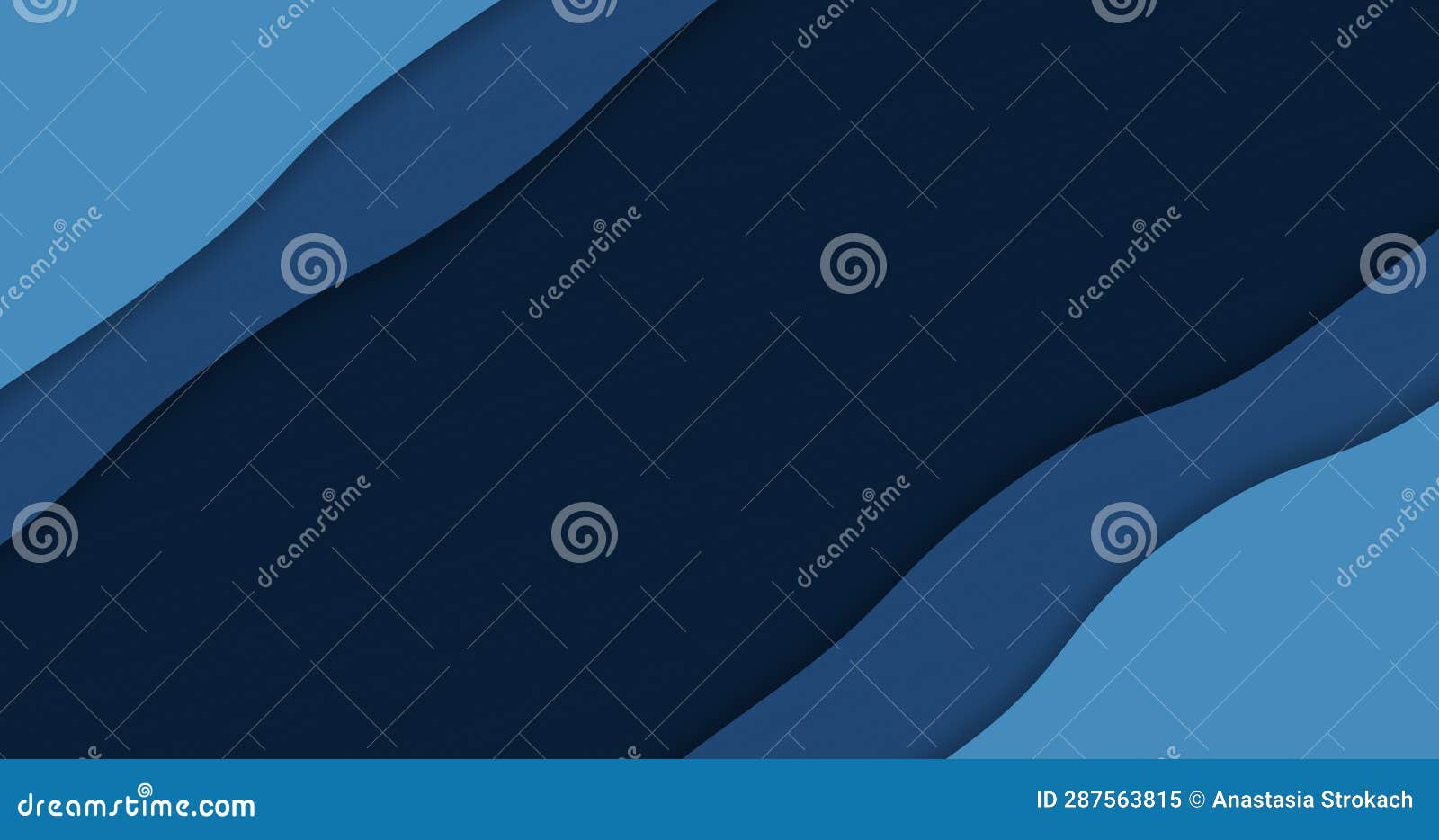 Abstract Blue Wavy Background. Template for Presentation Stock ...