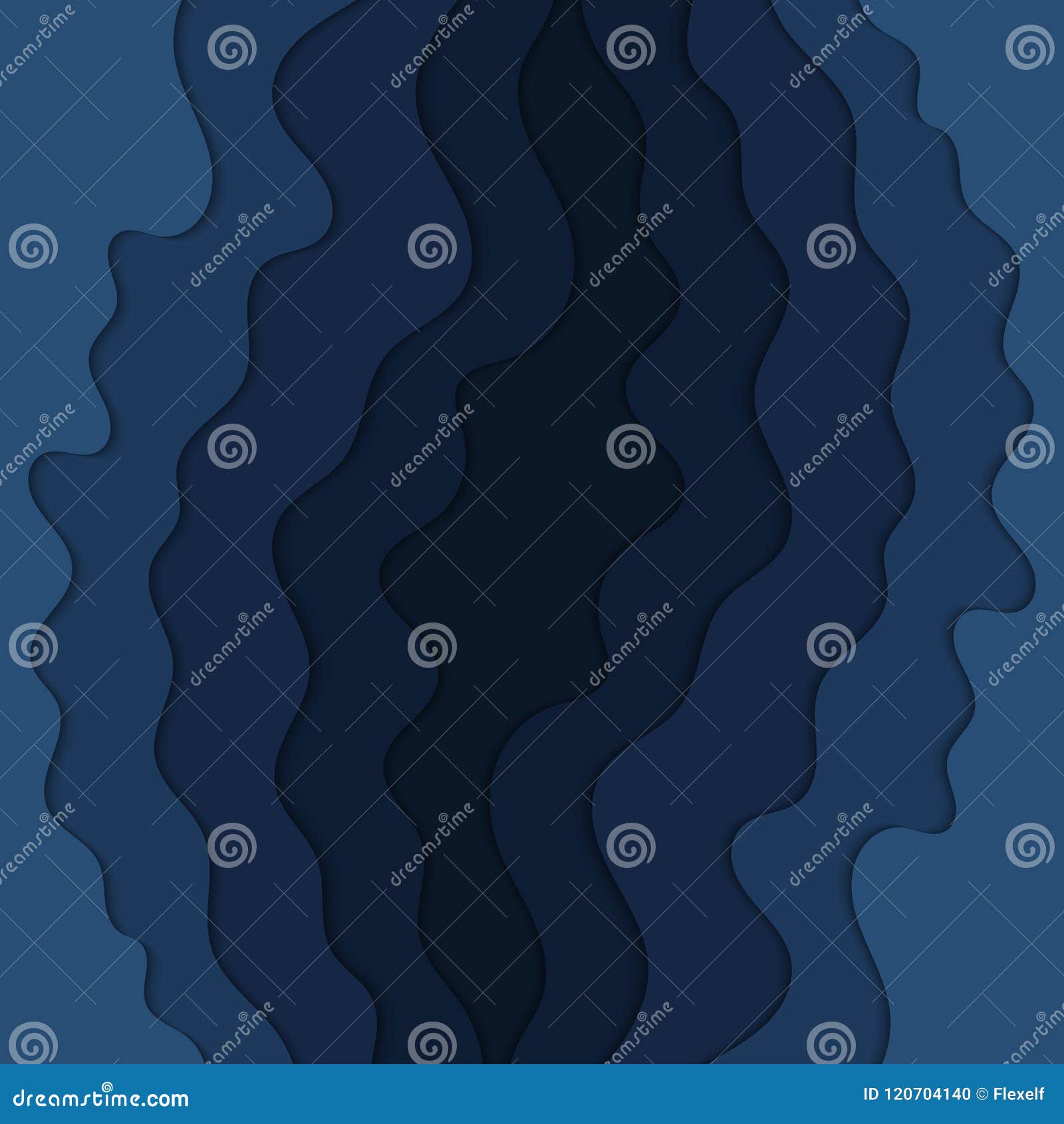 Abstract Blue Wavy Background. Stock Illustration - Illustration of ...