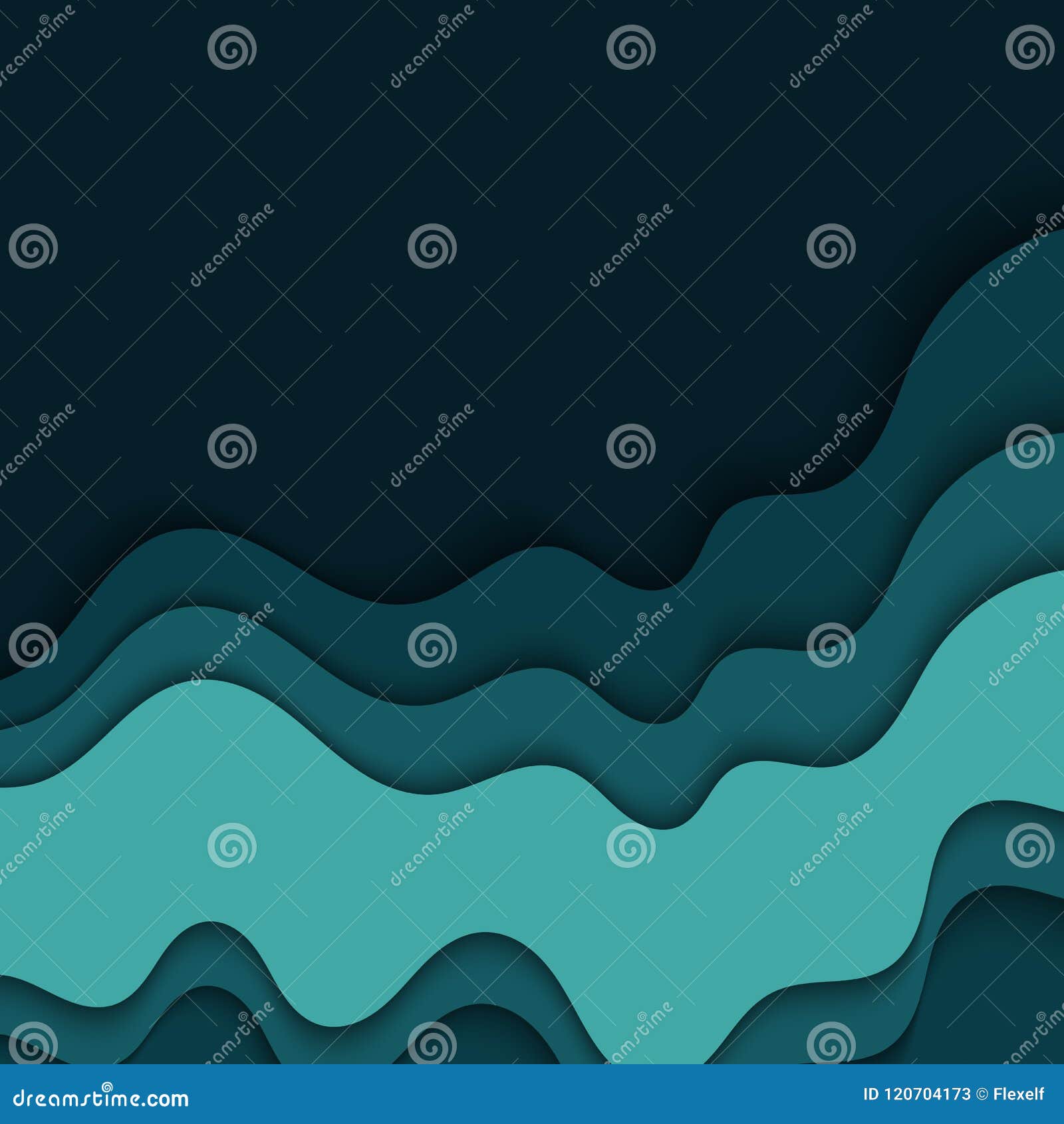 Abstract Blue Wavy Background. Stock Illustration - Illustration of ...