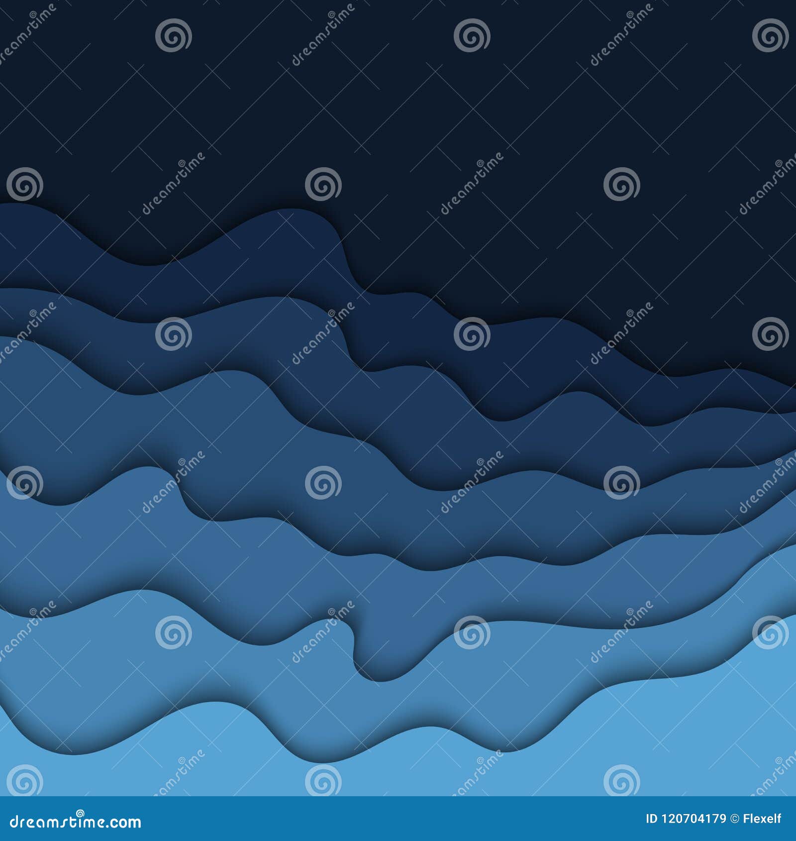Abstract Blue Wavy Background. Stock Illustration - Illustration of ...
