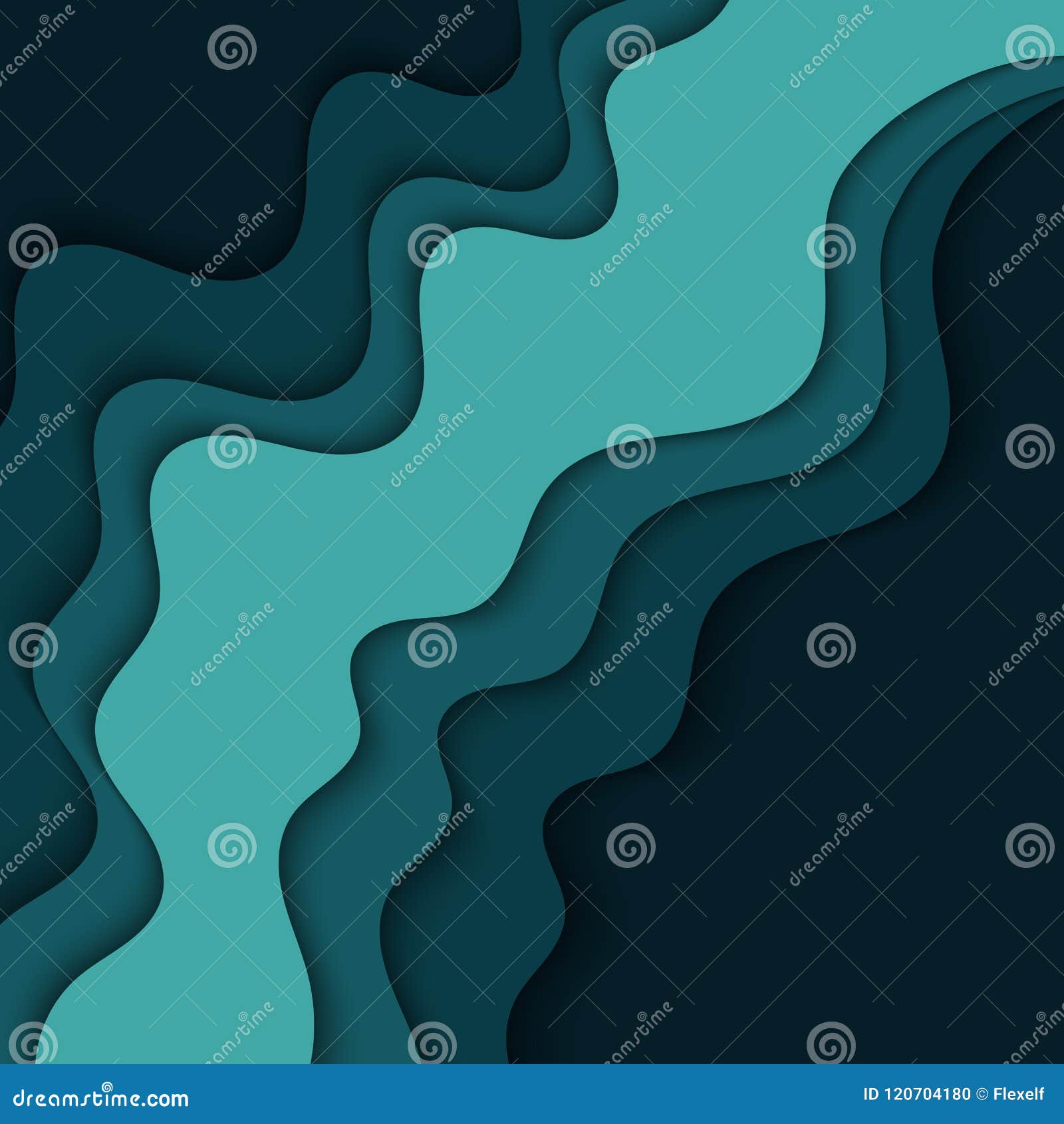 Abstract Blue Wavy Background. Stock Illustration - Illustration of ...