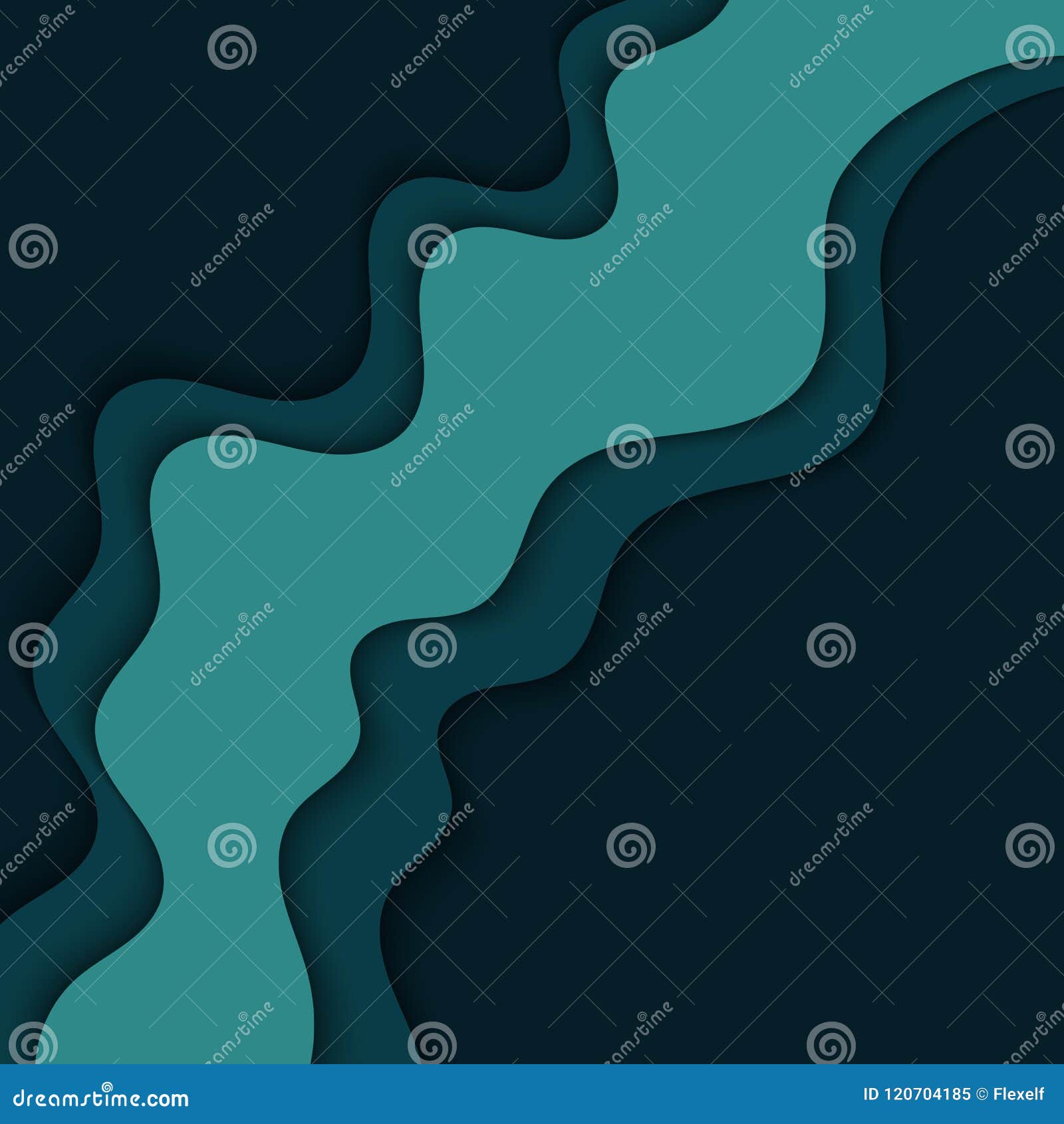 Abstract Blue Wavy Background. Stock Illustration - Illustration of ...