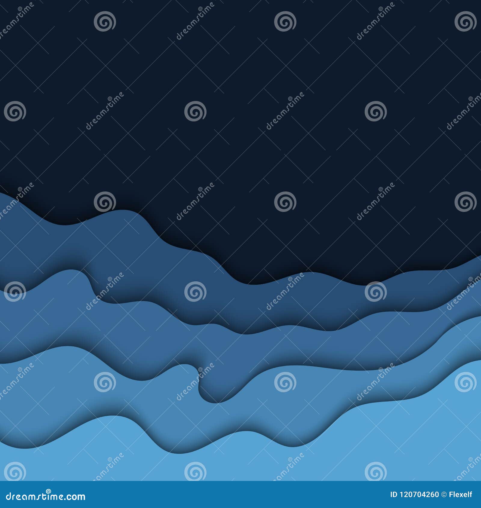Abstract Blue Wavy Background. Stock Vector - Illustration of graphic ...