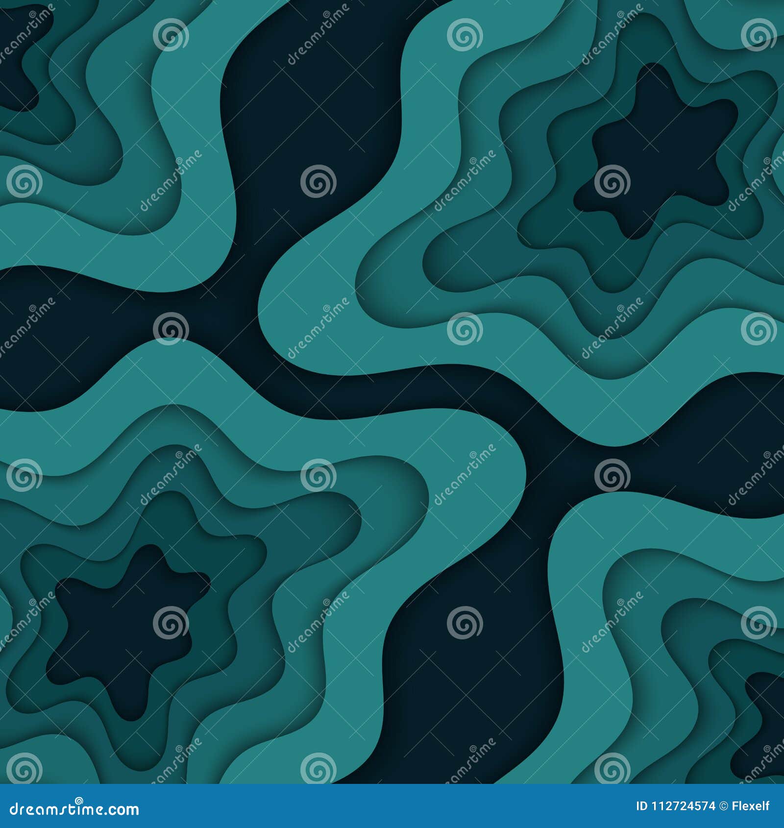 Abstract Blue Wavy Background. Background with Waves Stock Vector ...