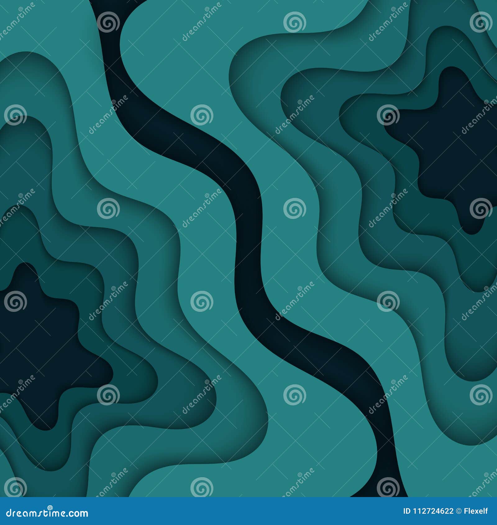 Abstract Blue Wavy Background. Background with Waves Stock Vector ...